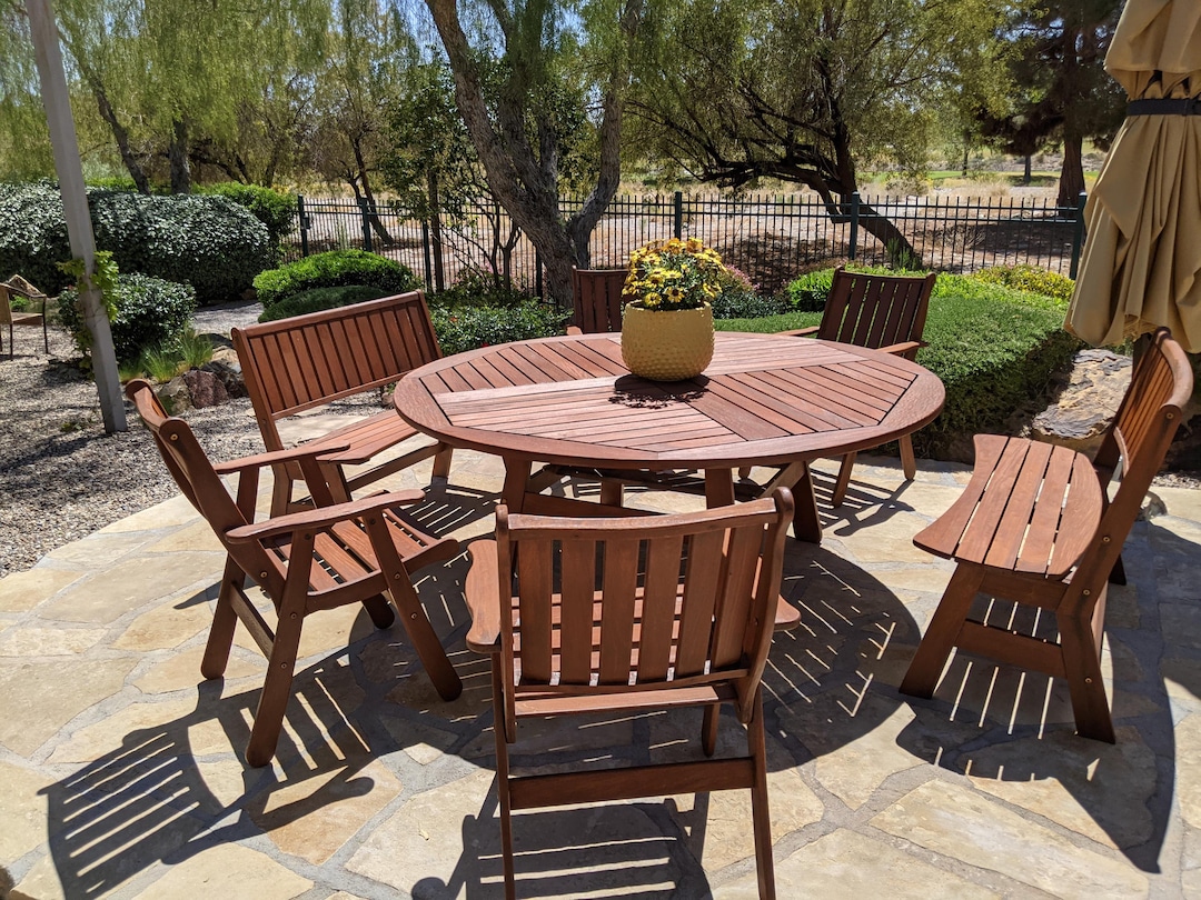 Jensen Ipe Wood Patio Dining Set - Etsy