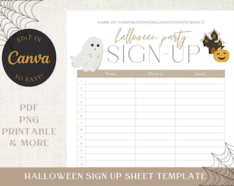 Fall Festival Sign up Form Canva Template - Fall Volunteer Sign up ...
