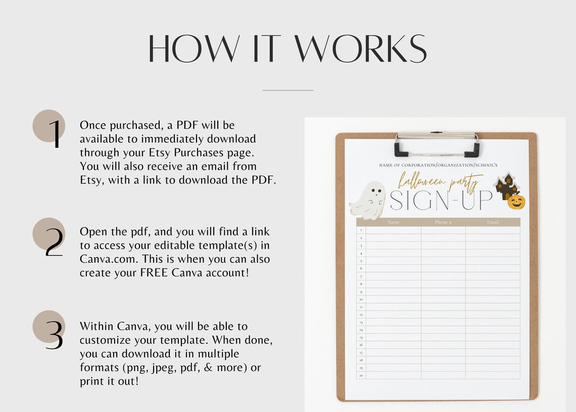 Halloween Party Sign up Form - Canva Halloween Party Volunteer Template ...