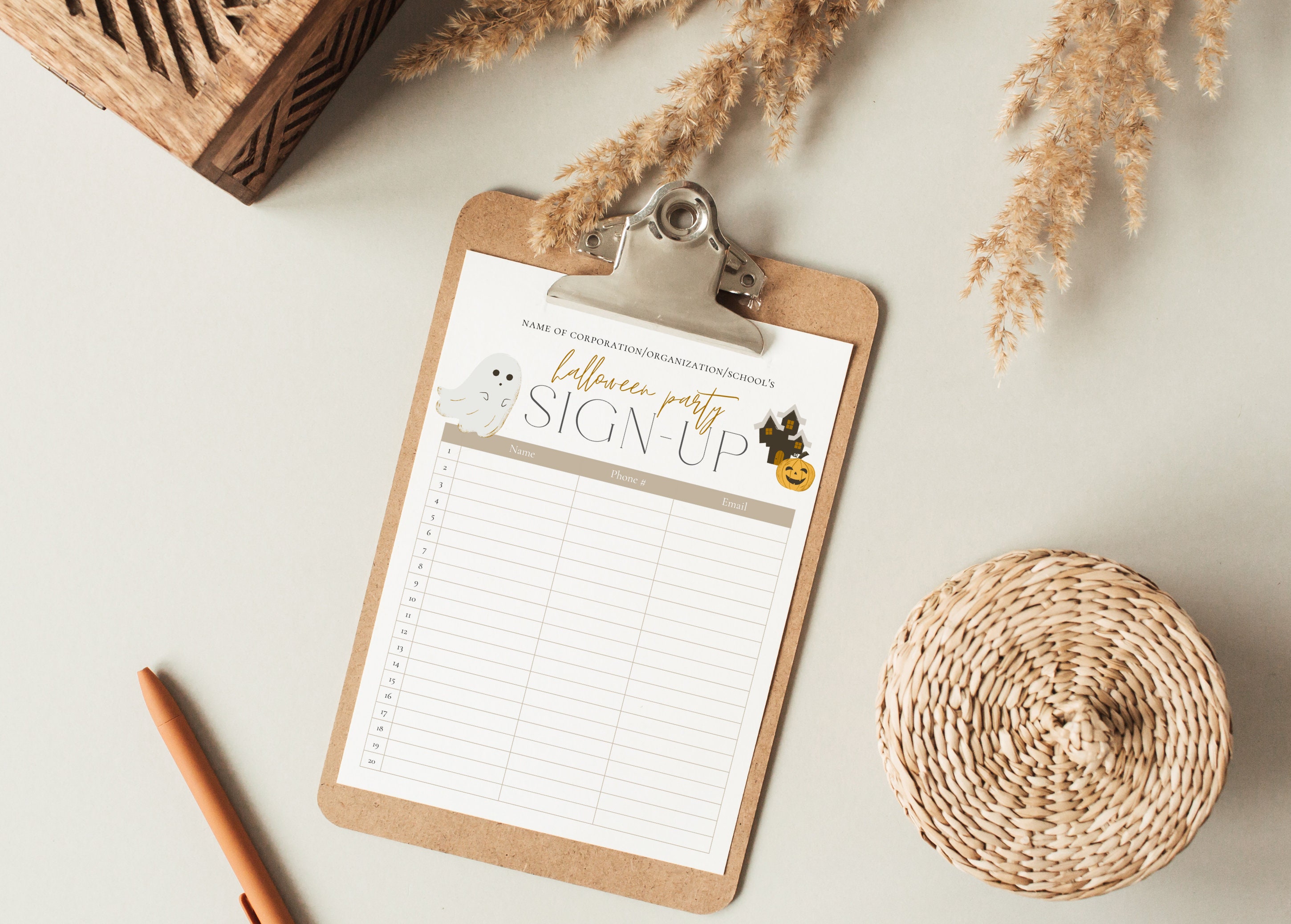 Halloween Party Sign up Form - Canva Halloween Party Volunteer Template ...