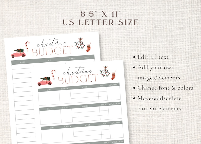 Christmas Budget Planner Printable Template Holiday Budget Planning ...