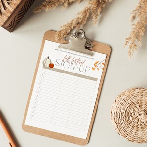 Fall Festival Sign up Form Canva Template - Fall Volunteer Sign up ...