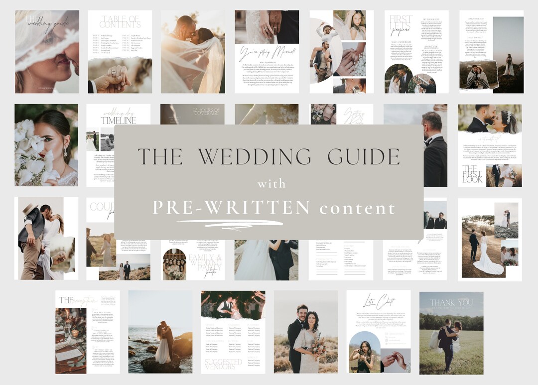 Maeve - CANVA Wedding Guide Magazine - Pre-written Wedding Guide ...