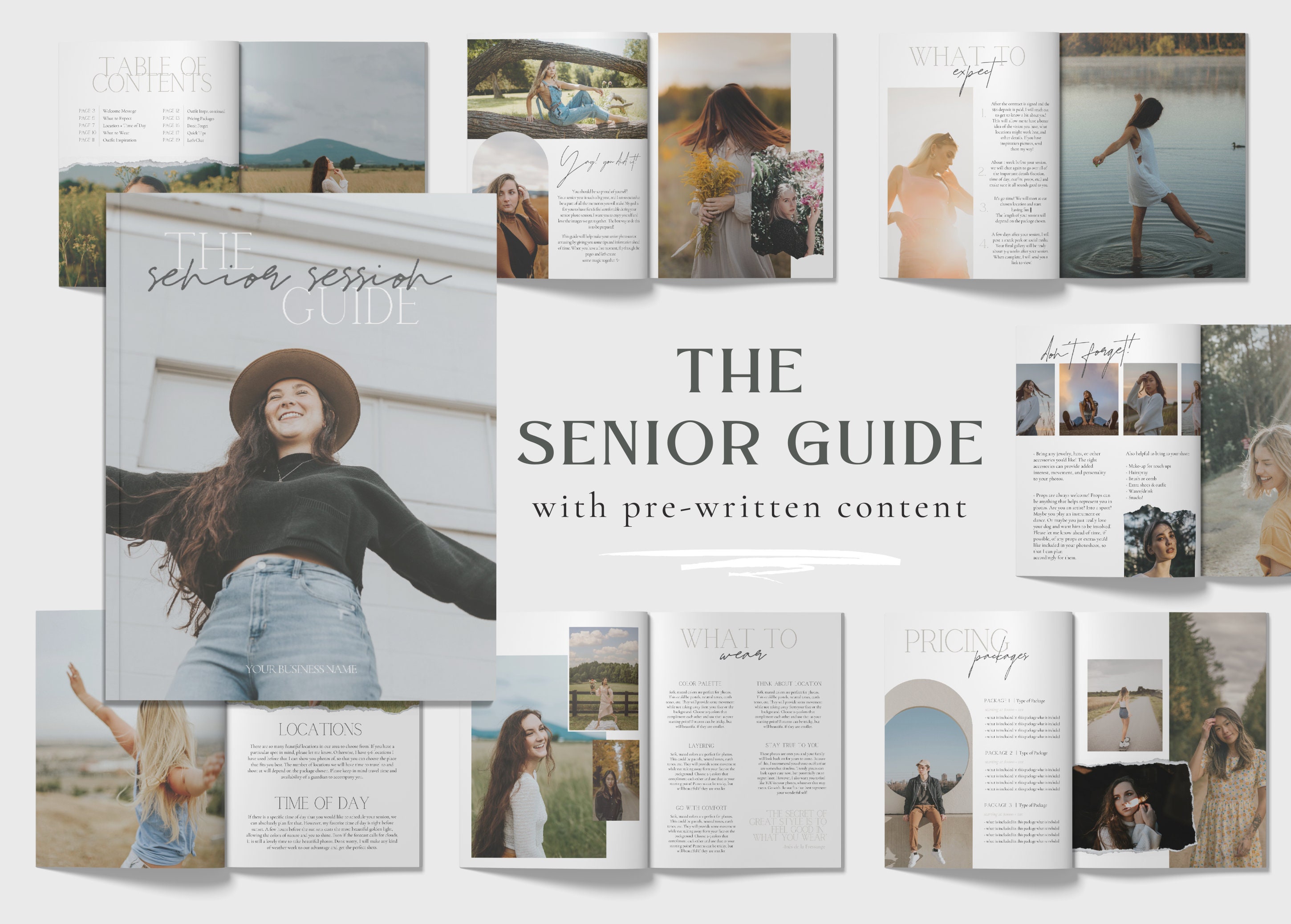 Maeve - CANVA Senior Session Magazine - Pre-written Senior Guide ...