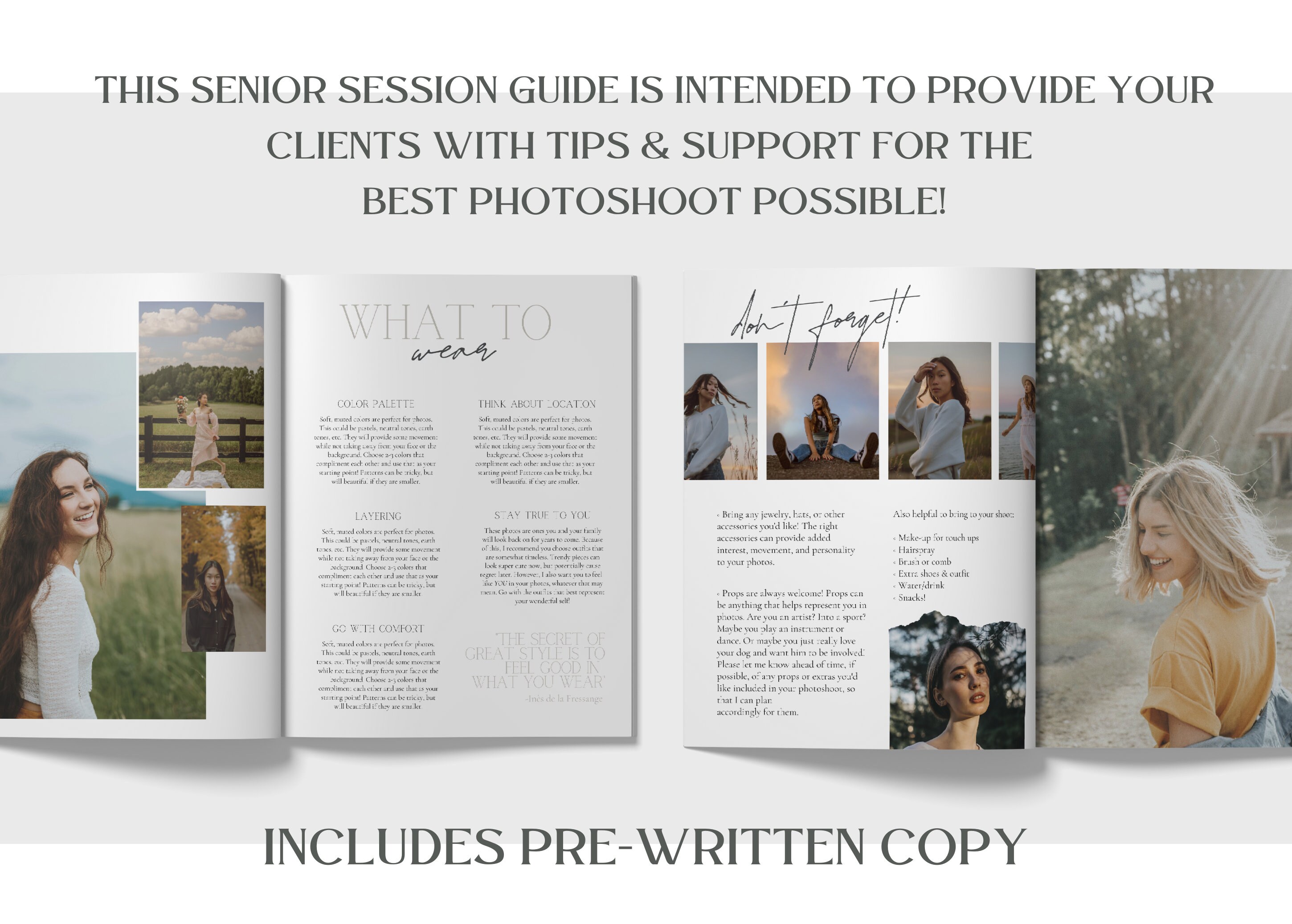 Maeve - CANVA Senior Session Magazine - Pre-written Senior Guide ...