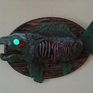 Original Undead Fish Trophy With Glow in the Dark Eye Halloween ...