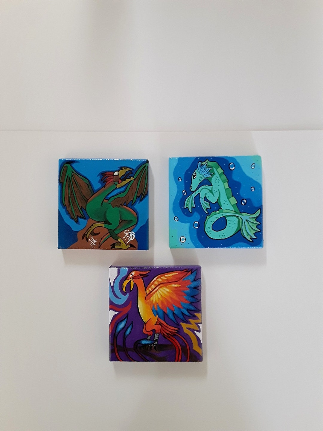 Original Mythical Creature Collection, Small Canvas Painting ...