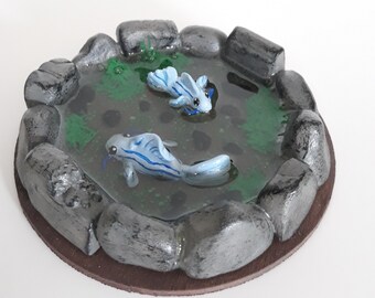 Catfish in Resin Pond Polymer Clay Art Pond in a Tin - Etsy