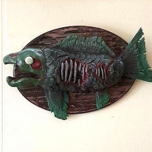 Original Undead Fish Trophy With Glow in the Dark Eye Halloween ...