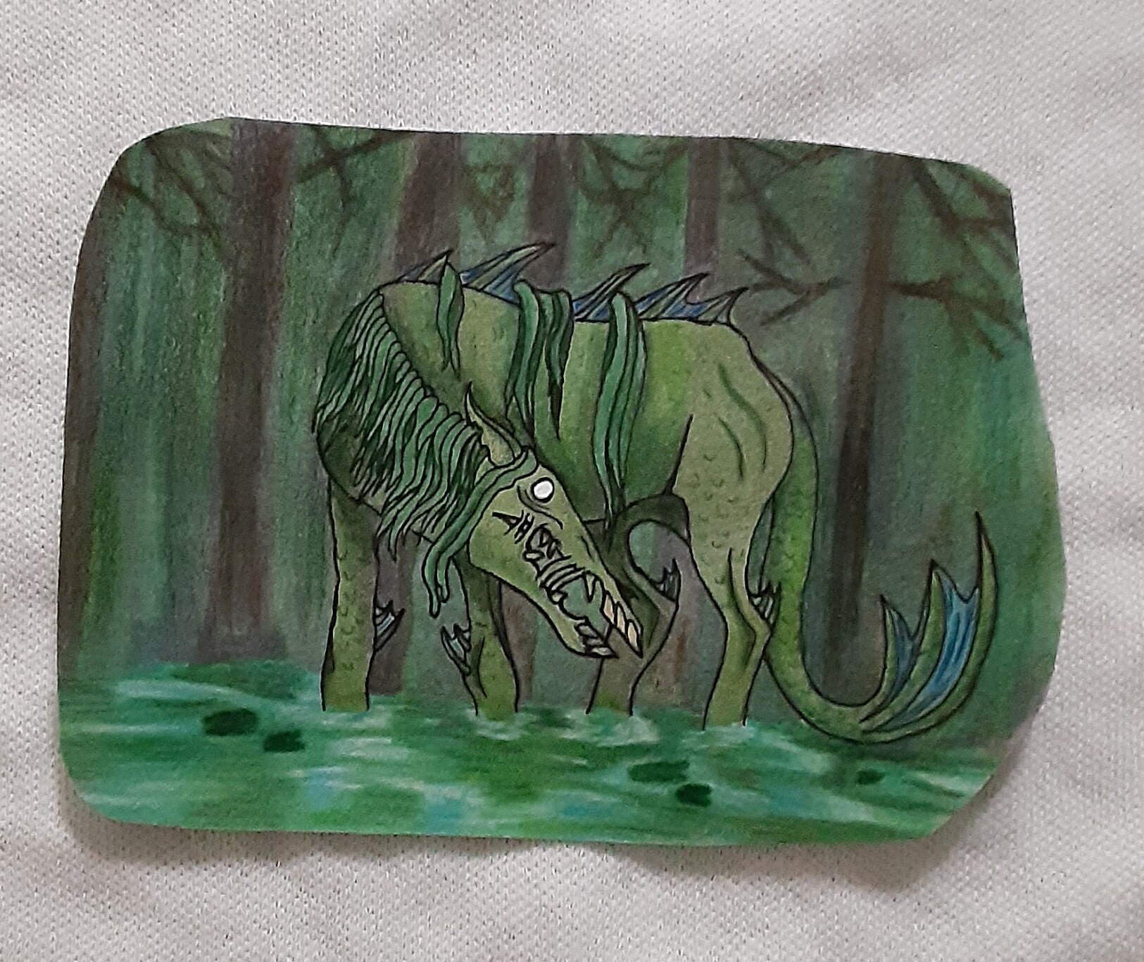 Original Mini Cryptid Drawings wendigo,mothman,kelpie,kraken - Etsy Canada