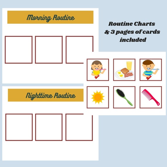 Toddler/preschool Routine Chart Cards Printable - Etsy