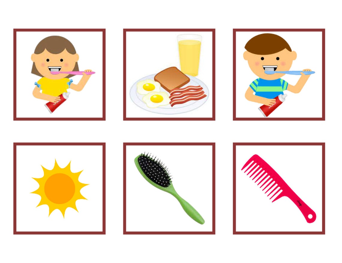 Toddler/preschool Routine Chart + Cards Printable - Etsy