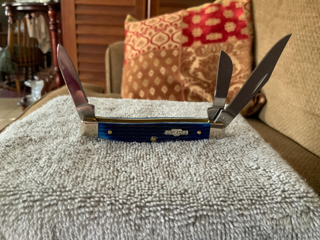 Case Blue Bone Rogers Corn Cob Jig Medium Stockman No 02806 Pocket ...