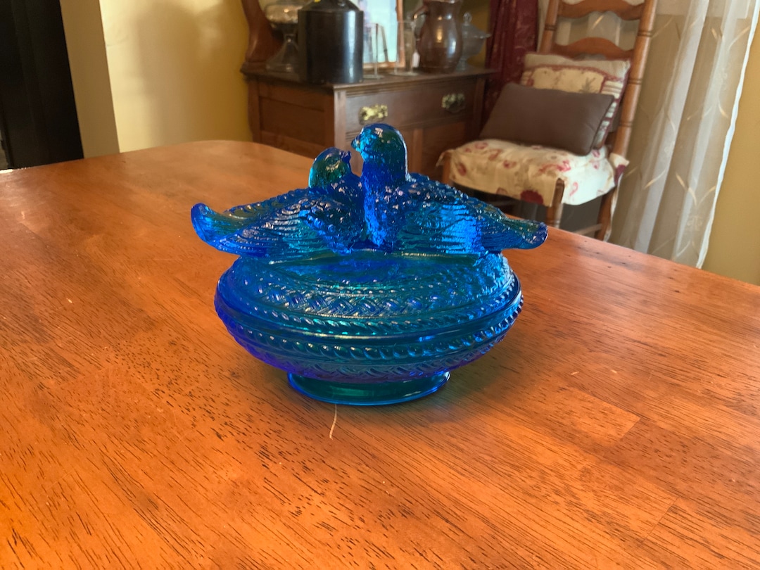 Westmoreland Glass Cobalt Blue Trinket Dish - Etsy