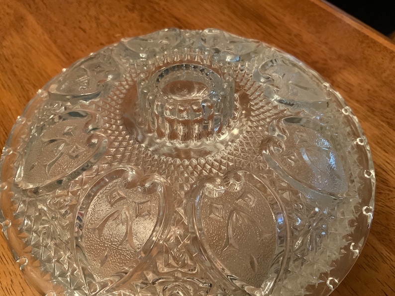 Pasari Pressed Glass Candy Dish With Lid - Etsy