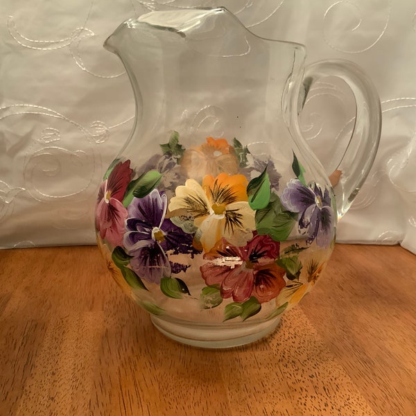 Hand Painted Pitcher - Etsy