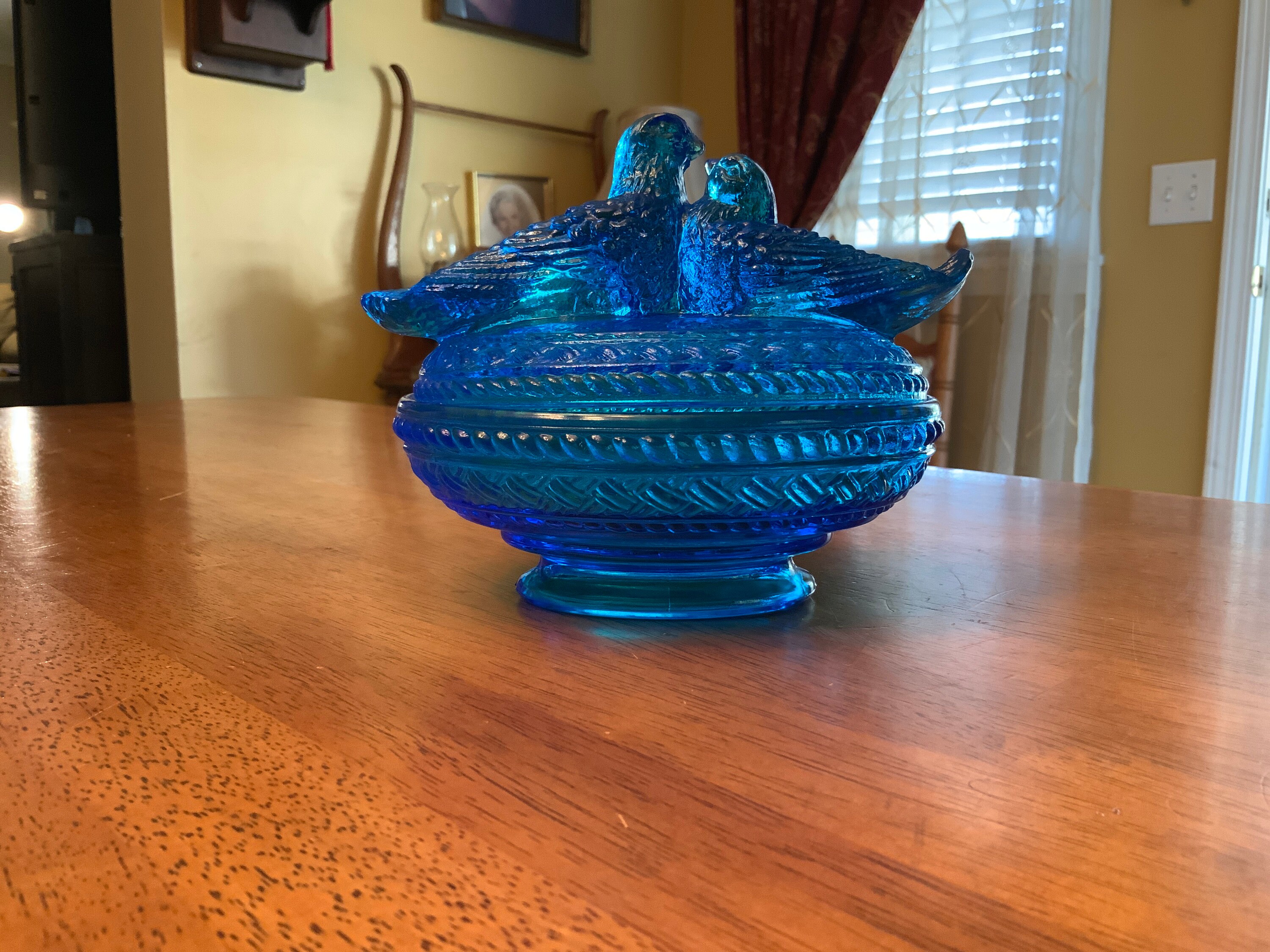 Westmoreland Glass Cobalt Blue Trinket Dish - Etsy
