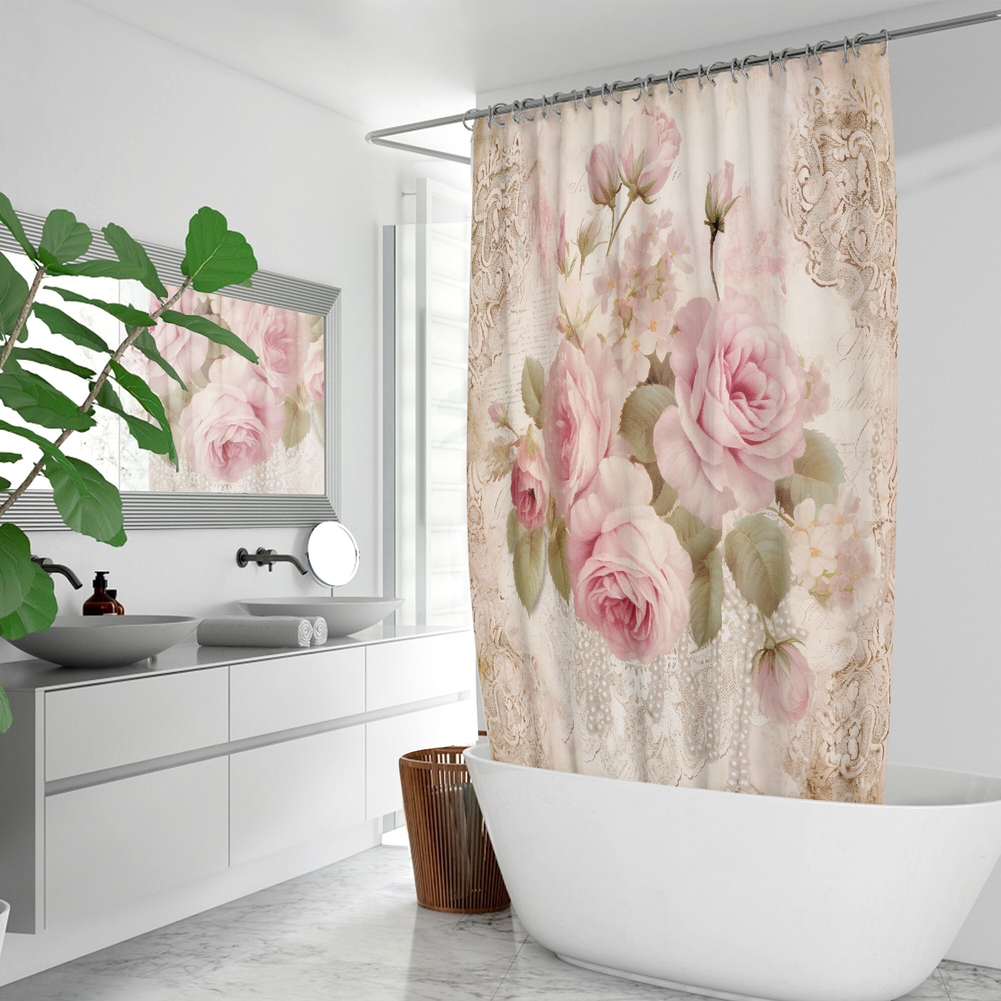Vintage Style Shower Curtains