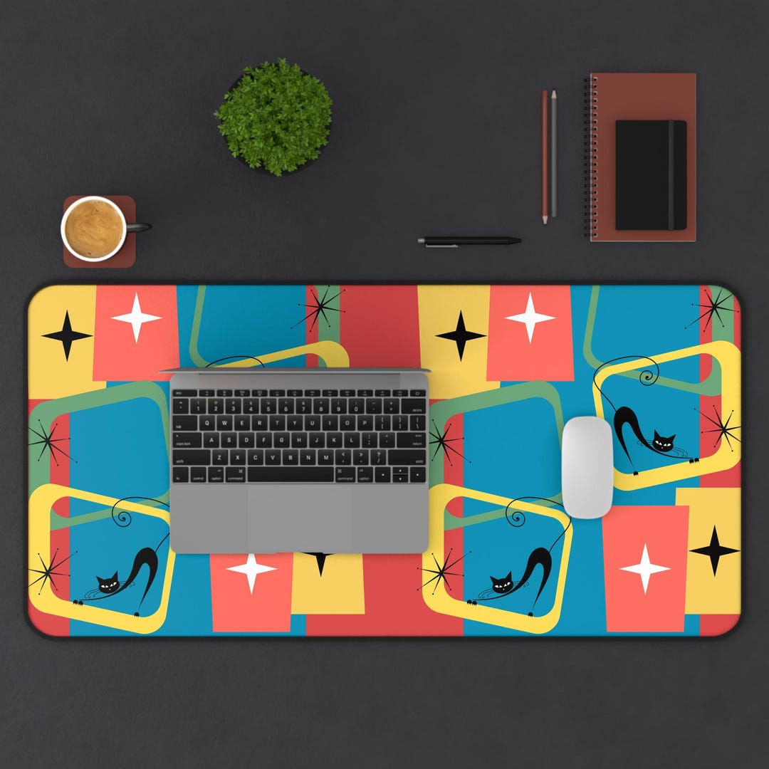 Atomic Cat MCM Desk Mat: Large Work-from-home Mousepad - Etsy