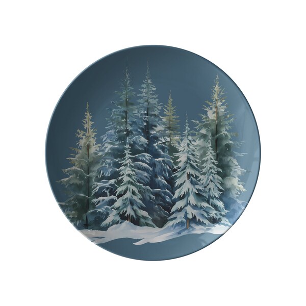 Pine Tree Plate - Etsy