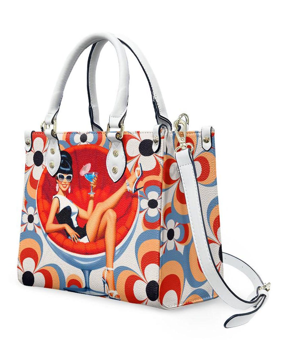 Retro Cocktail Handbag: Groovy Mid-mod Shoulder Bag - Etsy