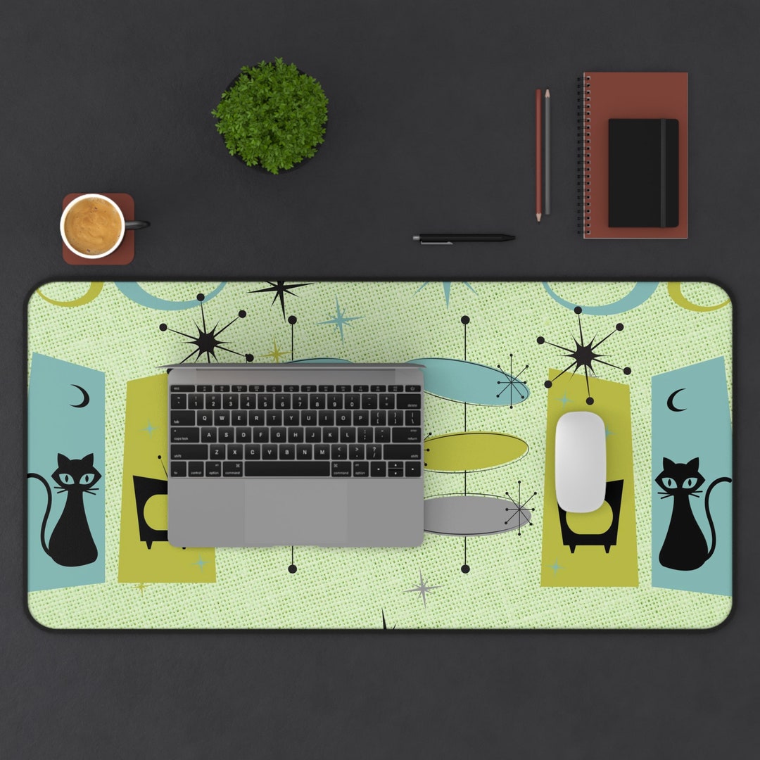 Atomic Cat MCM Desk Mat, Extra Large Mousepad, Work From Home, Office ...