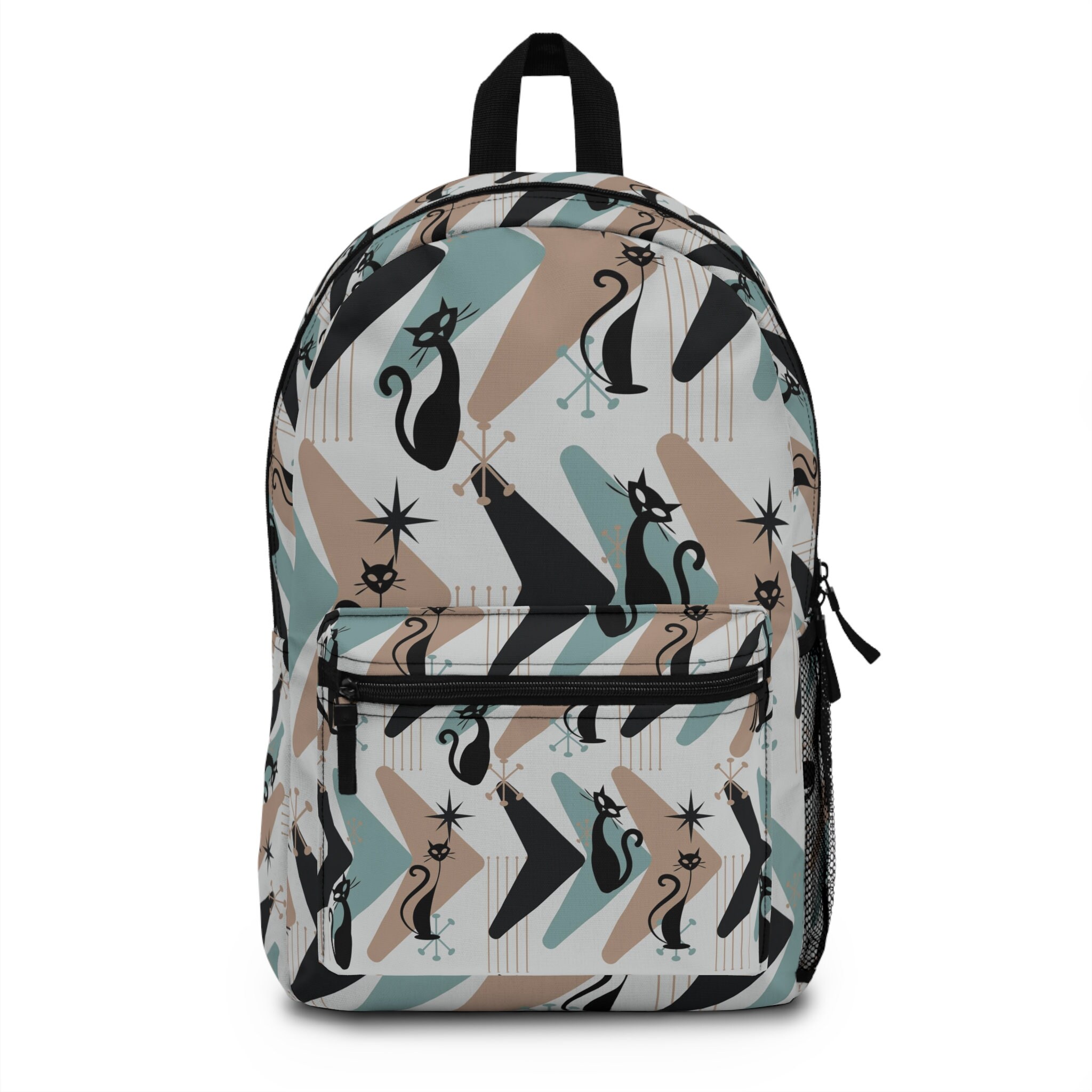 Mid Century Modern Boomerang Atomic Cat Backpack, Retro Backpack, MCM ...