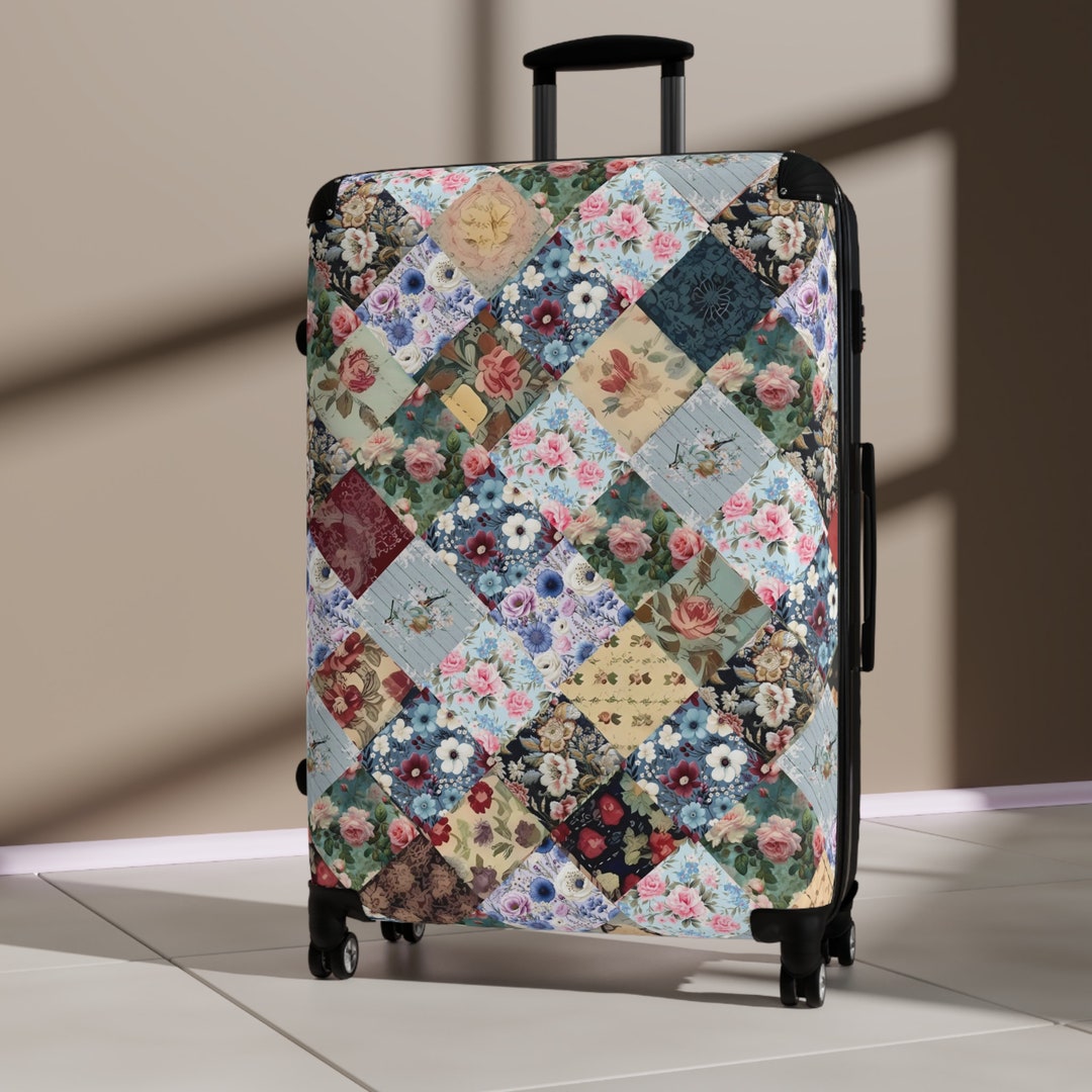 Patchwork LOOK printed on Design, Carry-on Roller Suitcases, Flower ...