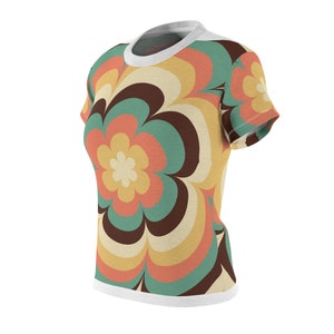 Groovy Retro Flower Power Shirt 60s 70s Inspired Design Womens Fashion ...