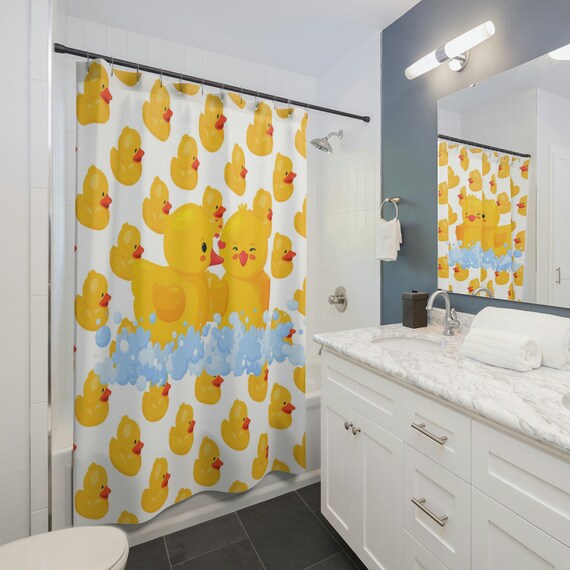 Rubber duck shower curtain store