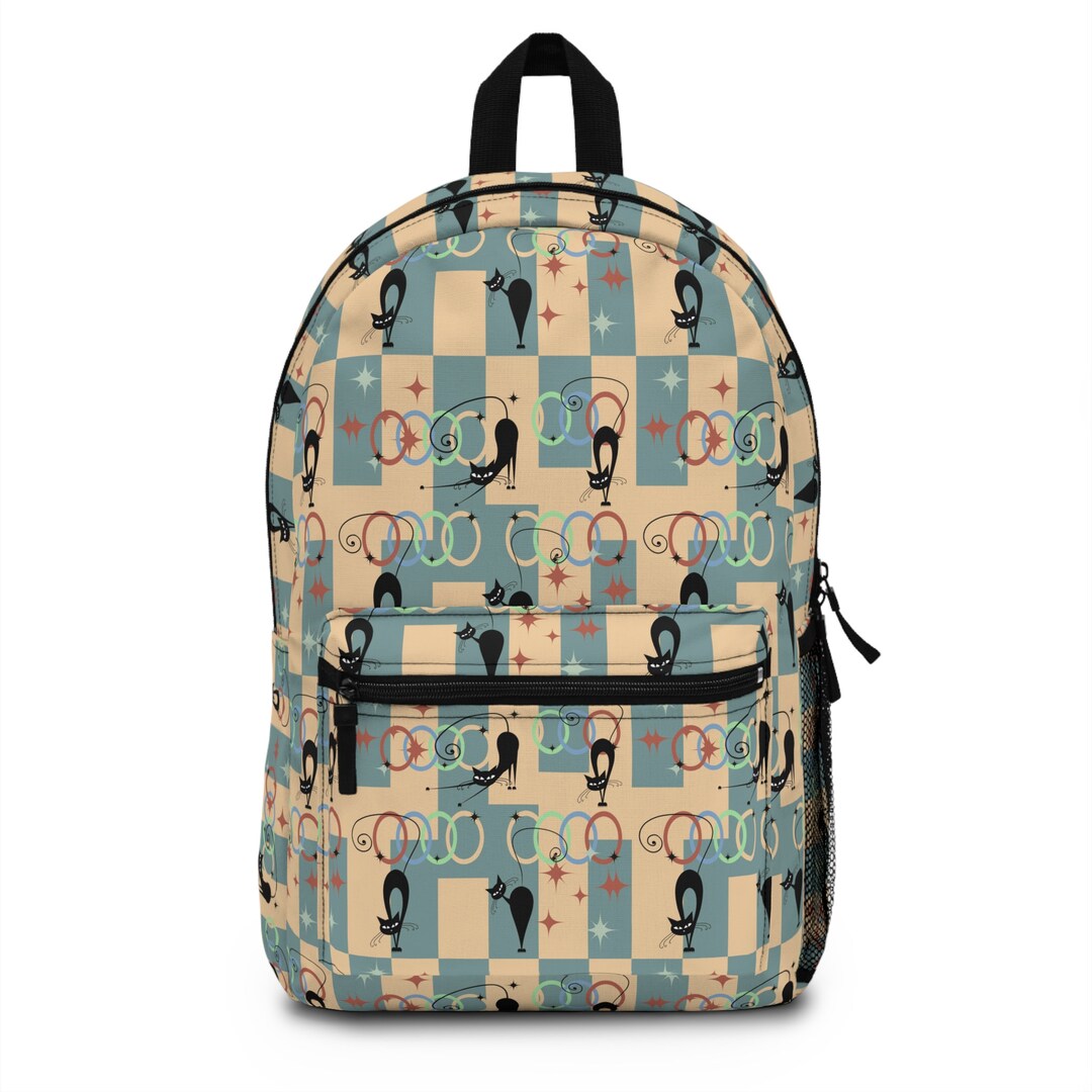 Atomic Cat Retro Backpack, Mid Century Bag, Overnight, Day Trip, Back ...