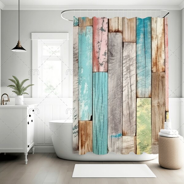 Rustic Shower Curtain - Etsy