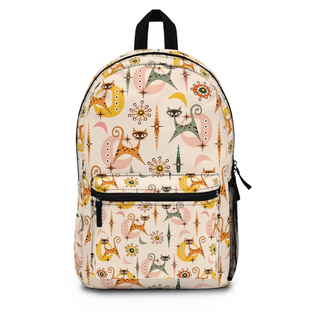 Atomic Cat MCM Backpack, Retro Inspired, Mid Century Modern, Hiking ...