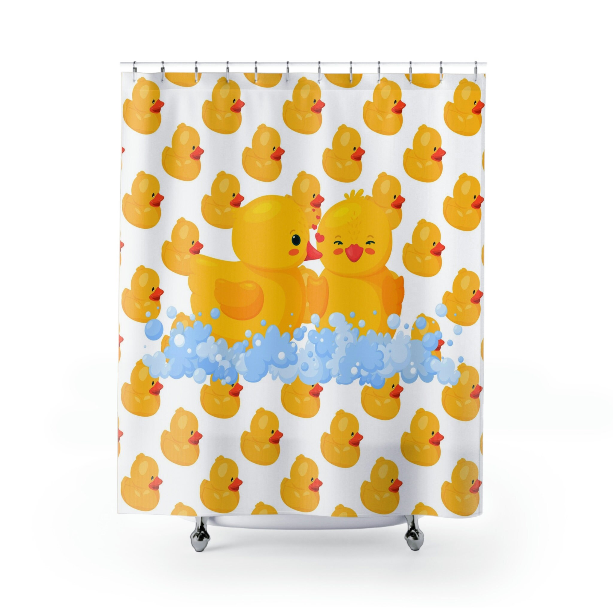 Quack Tastic Delight Rubber Duck Shower Curtain Adds Fun To Your Bath