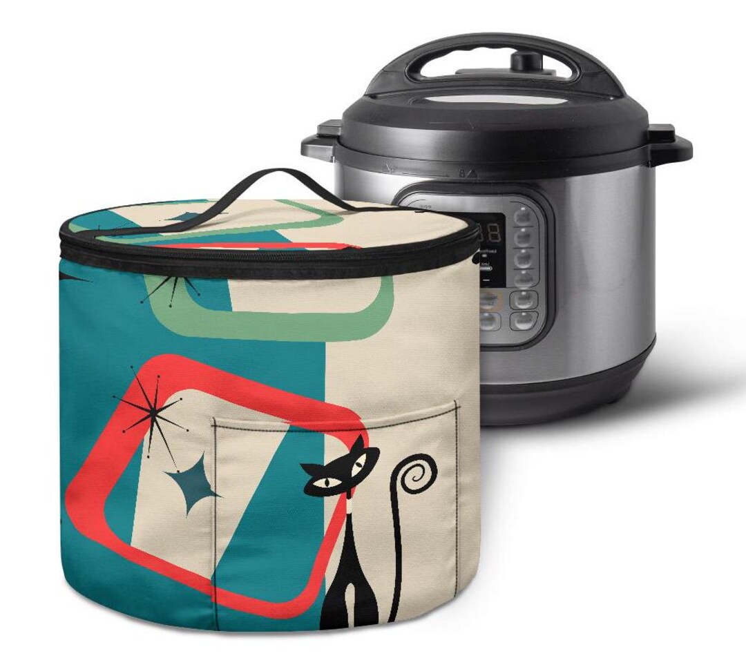 Atomic Cat Electric Pressure Cooker Cover, Teal Shapes Appliance Decor ...