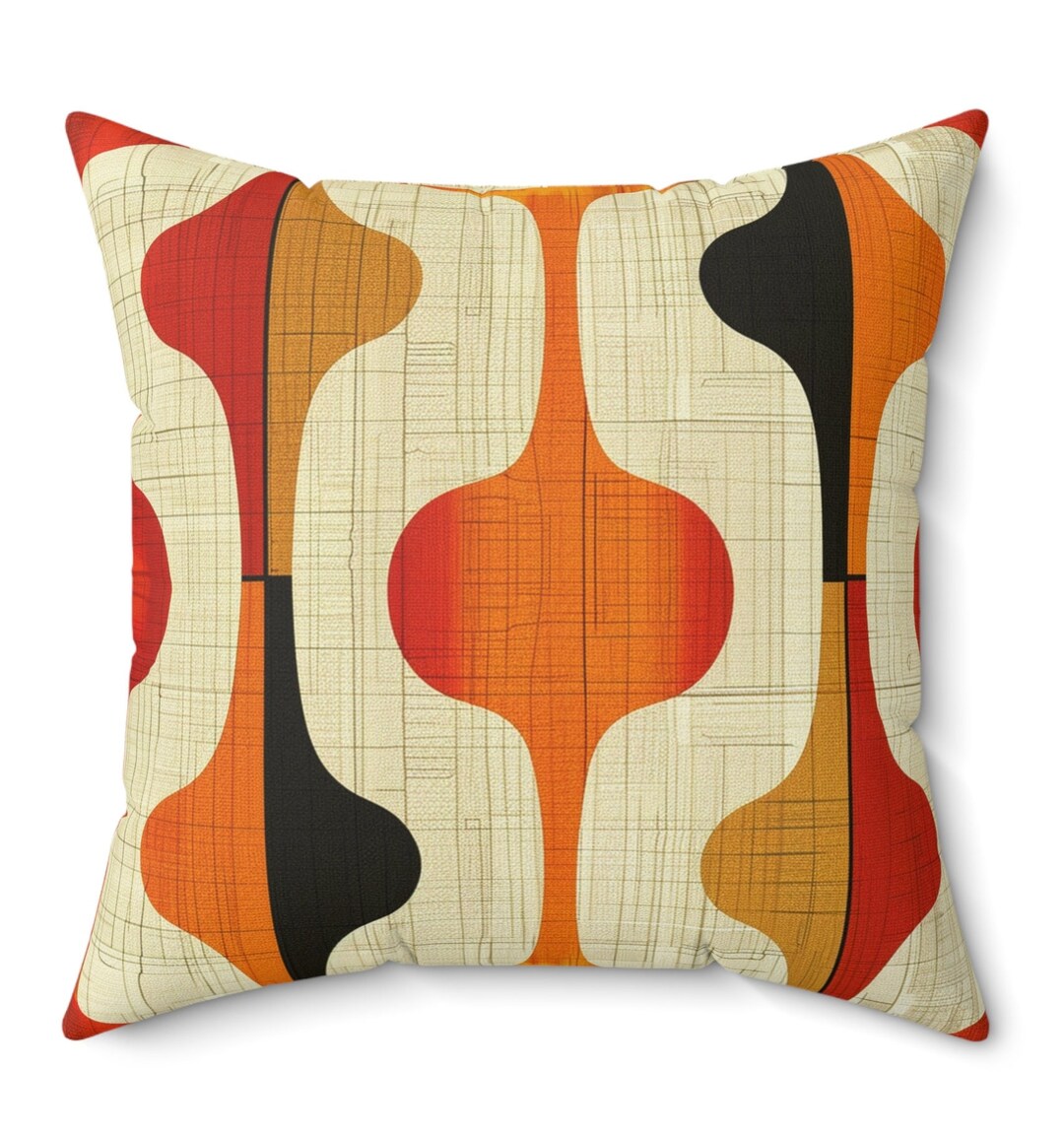 Mid Century Modern Pillow: Geometric Shapes Throw Cushion - Etsy