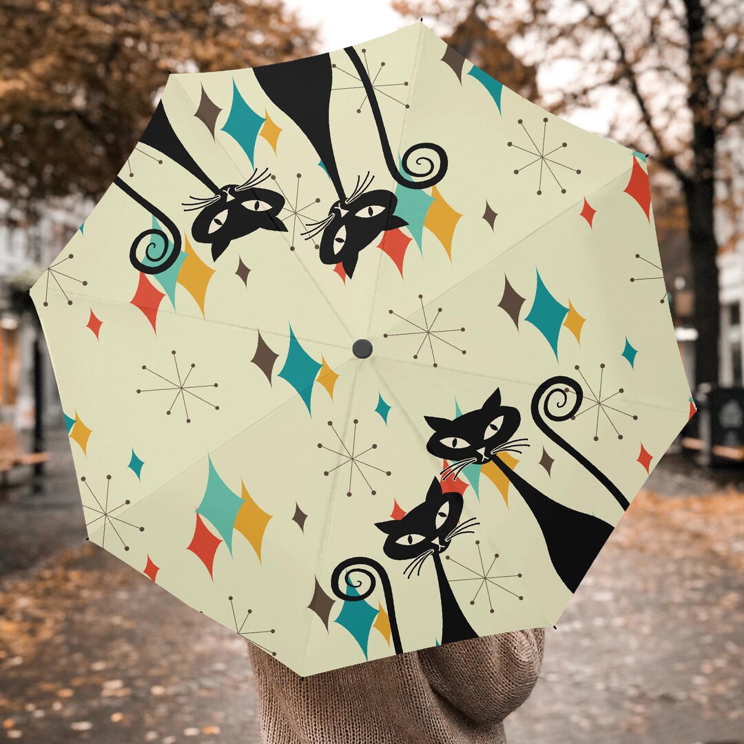 Atomic Cat Automatic Folding Umbrella, Franciscan Starburst, Weather ...