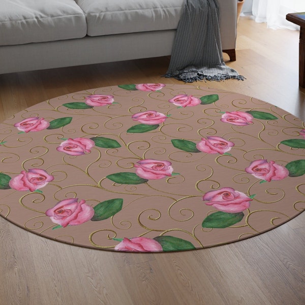 Rug With Roses - Etsy