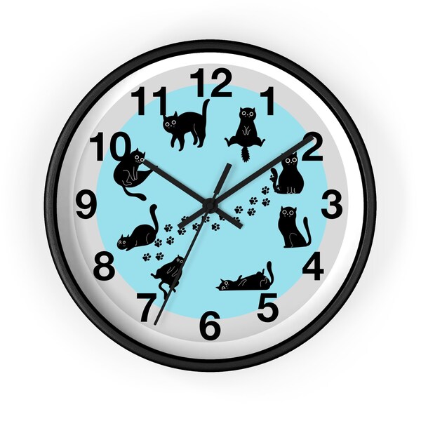 Cat Wall Clock - Etsy