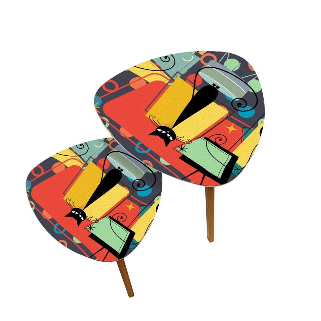 Atomic Cat Retro Triangle Coffee Table Set of 2 (made in USA), MCM End ...