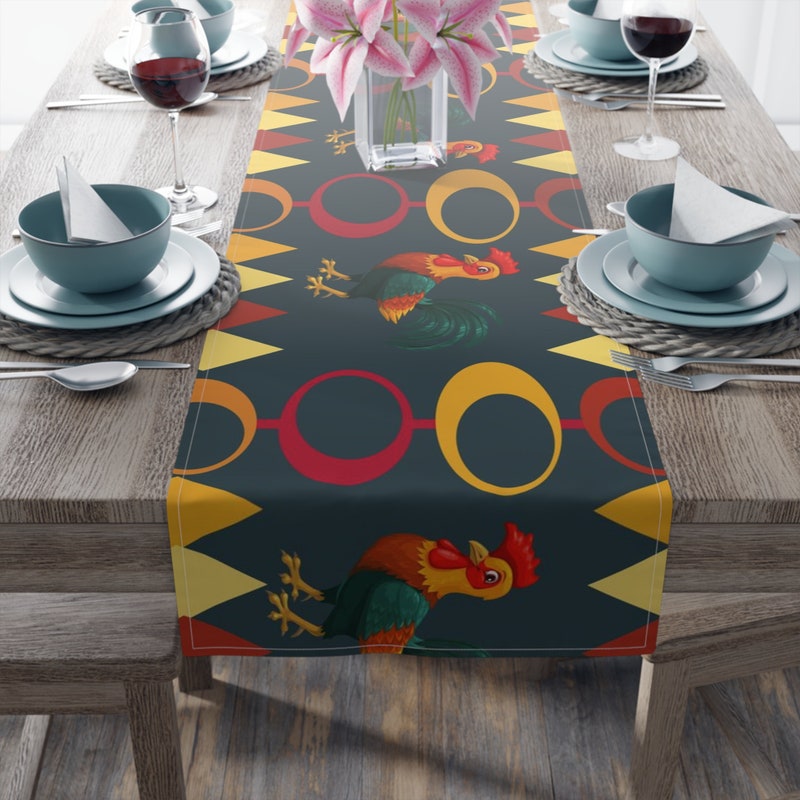 Rooster Table Runner - Etsy