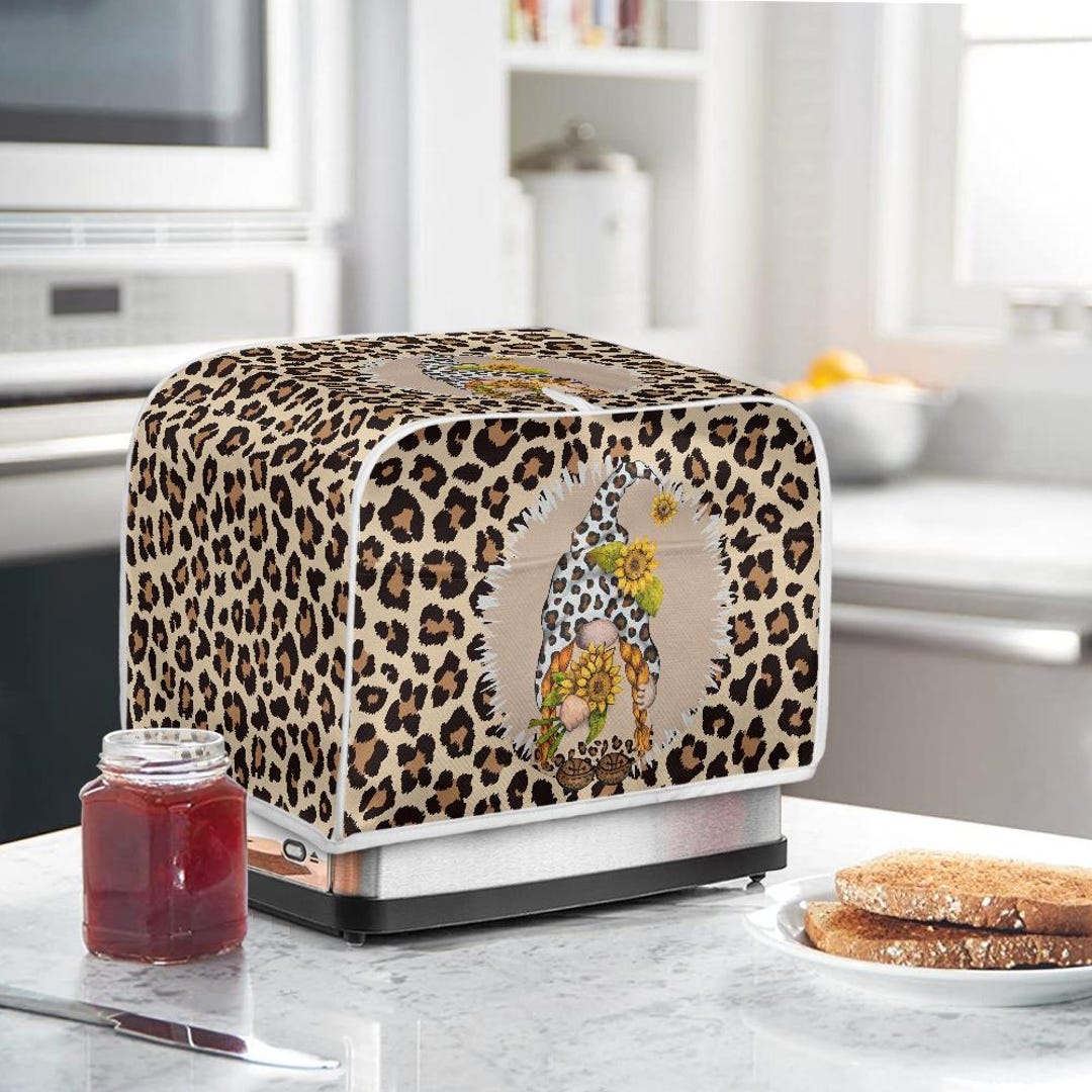 Leopard Print Gnome Toaster Cover: Kitchen Appliance Dust Protector - Etsy