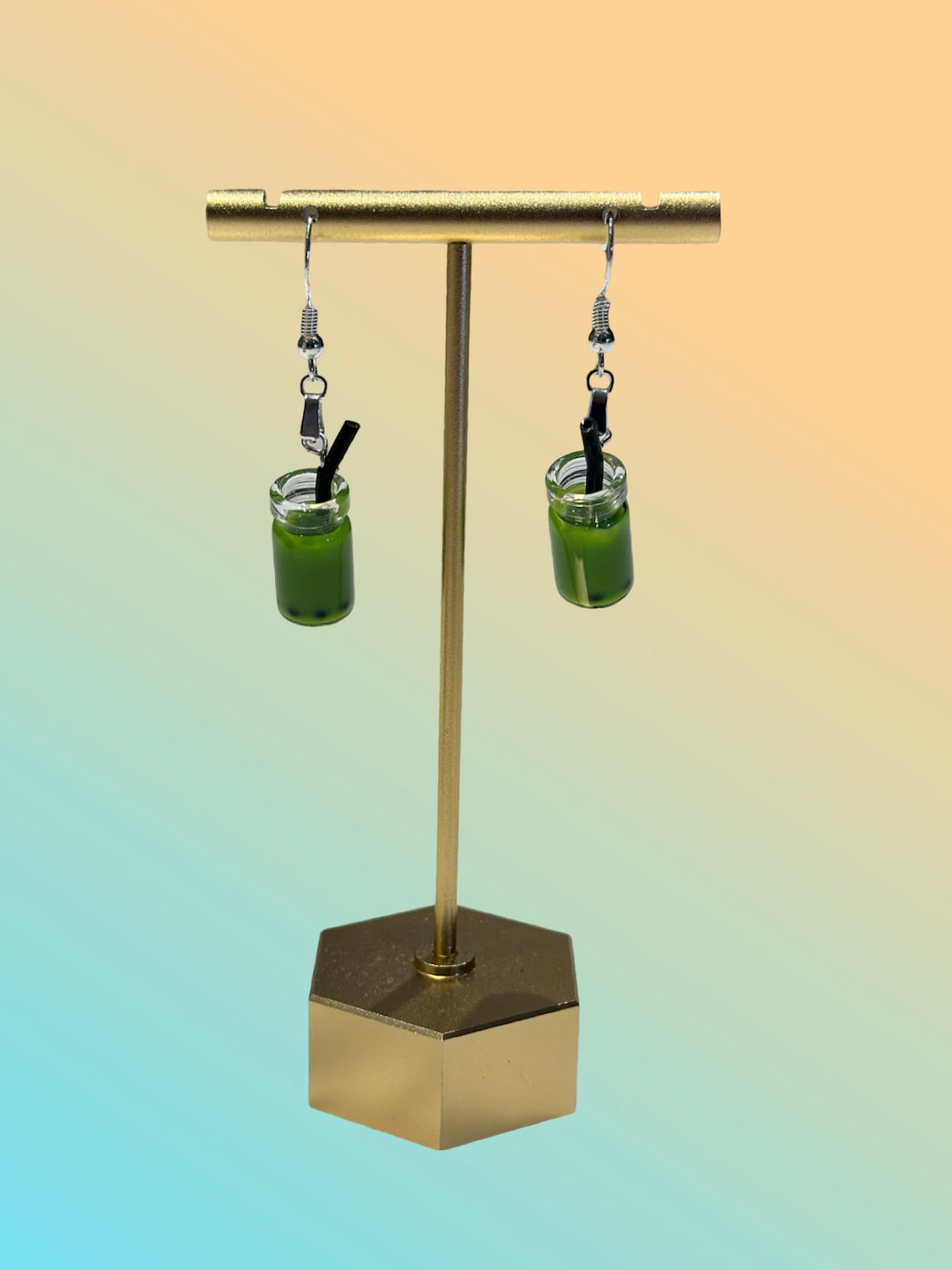 Bubble Tea Boba Milk Tea Dangle Earrings Mini Brand Style Dessert Treat ...