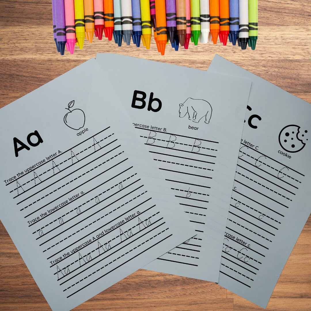 Alphabet Tracing Practice Work, ABC Letter Practice, Preschool Letter ...