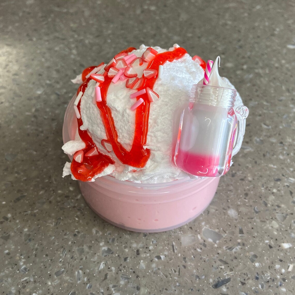 Strawberry Milkshake Scented DIY Clay Slime - Etsy