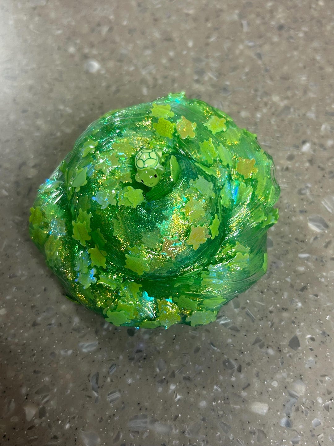 Sea Turtle - Green to Gold Color Shifting Sequin Crunch Slime - Etsy