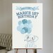 BABY BOY ELEPHANT Birthday Sign Template, First Birthday Poster ...