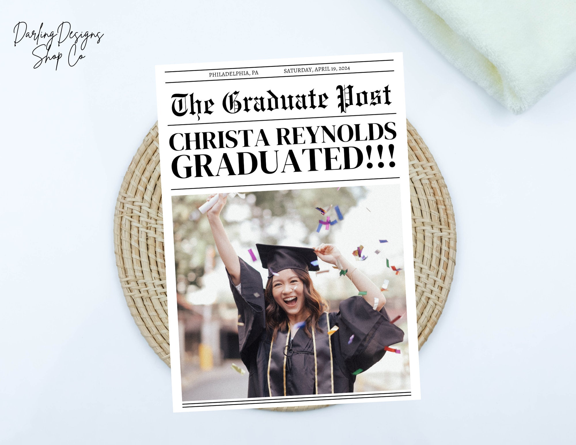 GRADUATE POST Newspaper Template, Graduation, Graduate, Graduation ...