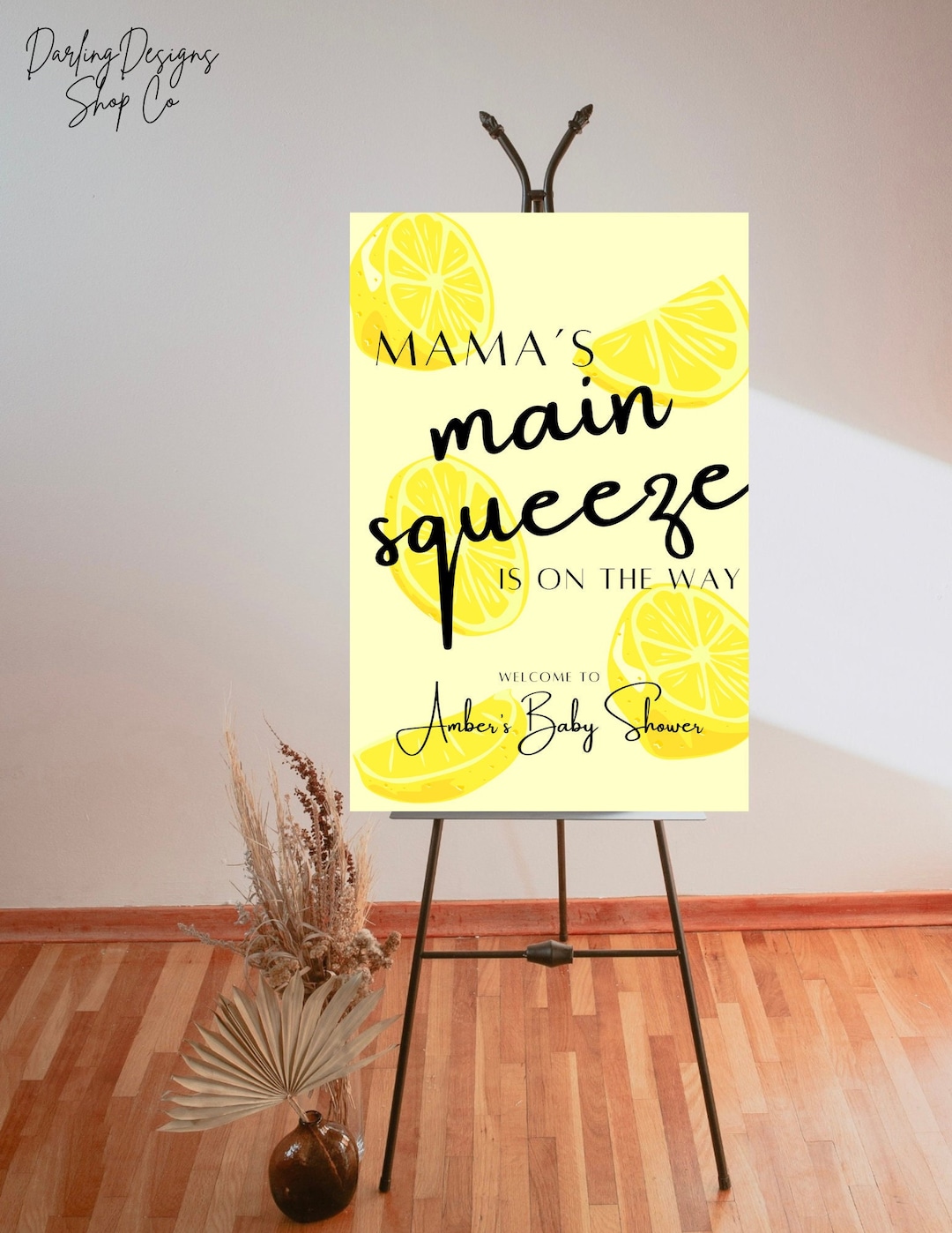 MAMA'S MAIN SQUEEZE is on the Way Baby Shower Sign Template, Lemon Baby ...
