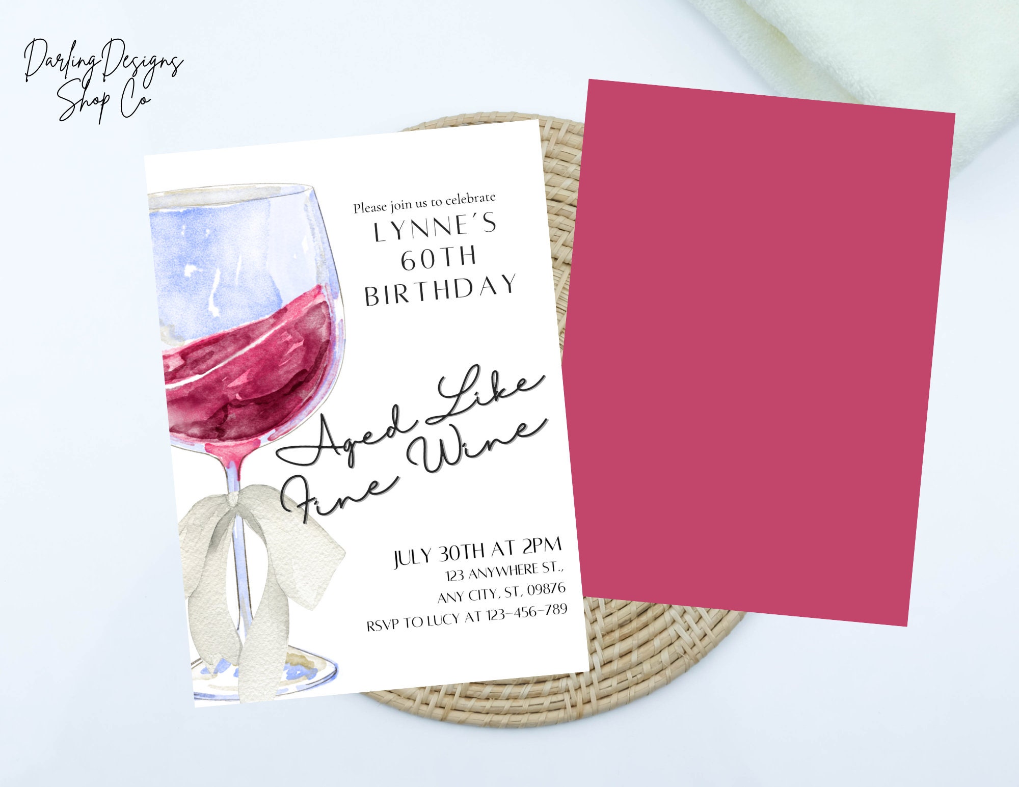 AGED Like FINE WINE Birthday Invitation Template, Adult Birthday ...